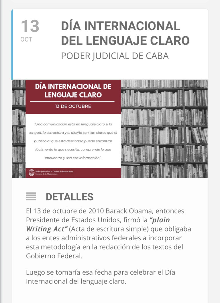 13 DE OCTUBRE DÍA INTERNACIONAL DEL LENGUAJE CLARO - Lenguaje claro y ...